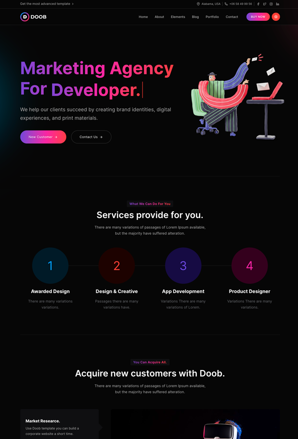 Doob Business and Consulting Reactjs Bootstrap5 Template